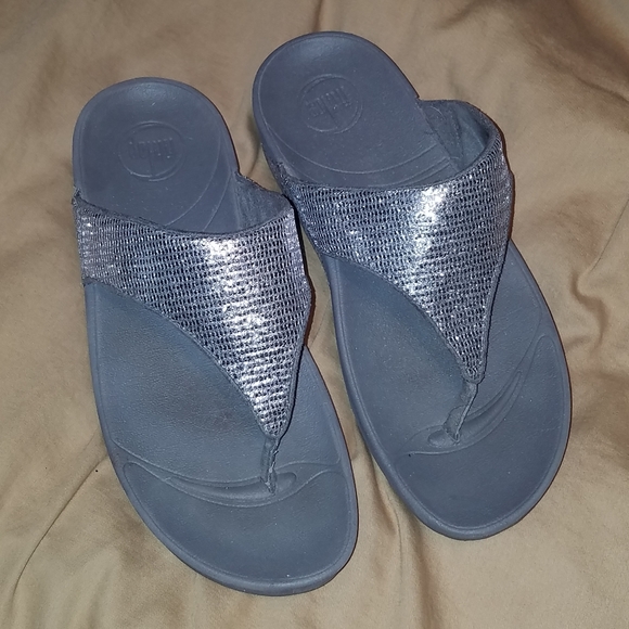 Fitflop | Shoes | Fitflops Silver Sparkle Womens 7 | Poshmark